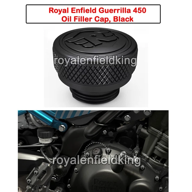 GENUINE ROYAL ENFIELD Guerrilla 450 Oil Filler Cap, Black £30.01 ...