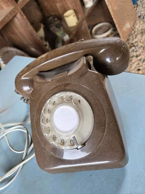 VINTAGE 1970S BROWN rotary dial telephone £20.00 - PicClick UK