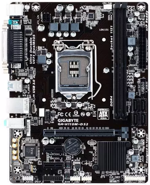 GIGABYTE GA-H110M-DS2 REV.1.0 Intel H110 Mainboard Micro ATX Sockel ...