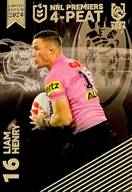 2024 NRL PREMIERS 4 Peat Limited Edition Liam Henry Penrith Panthers ...