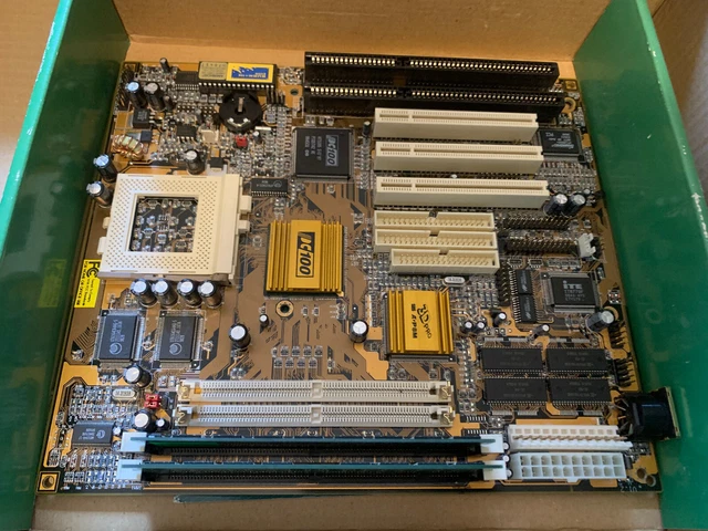 PC CHIPS MOTHERBOARD super socket 7 AT (integrated video card) £46.00 ...