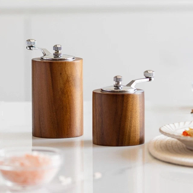 MANUAL COFFEE SEASONING Grinder Wooden Salt and Pepper Mill for Custom ...