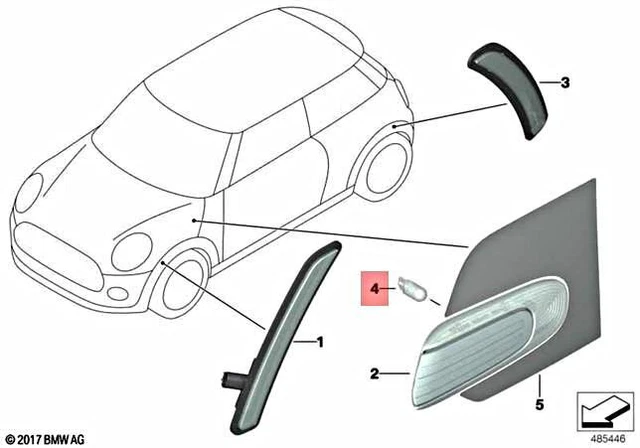 GENUINE MINI COOPER JCW One F54 F55 F56 F57 ALL4 D S SD Bulb Wy5w ...