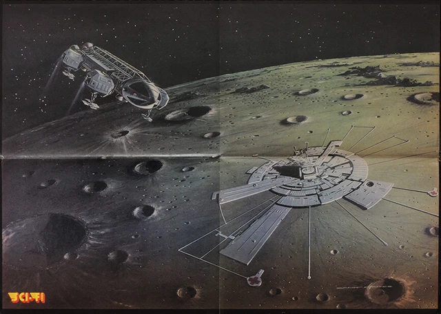 SPACE 1999 1970'S Poster . Moonbase Alpha & Eagle . A2 Size . 3C £24.99 ...
