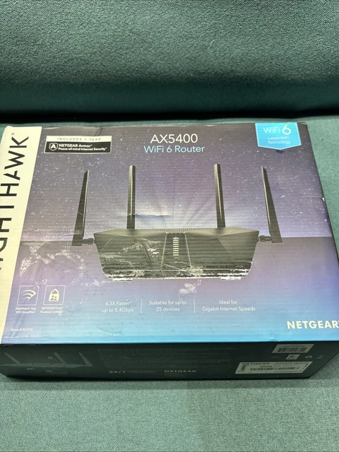 NETGEAR RAX50-100NAS NIGHTHAWK AX5400 WiFi 6 Router $50.00 - PicClick
