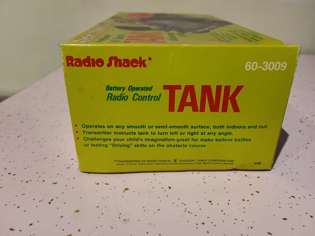 1980S VINTAGE RADIO Shack Remote Control Sherman Tank USA Army 60-3009 ...