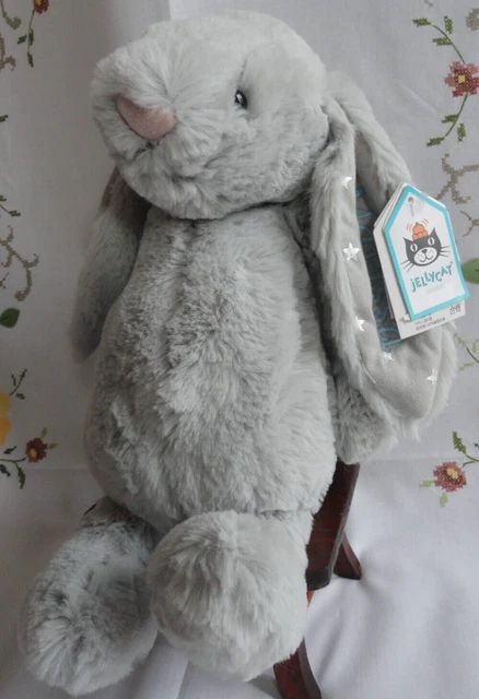 JELLYCAT MEDIUM BASHFUL Shimmer Bunny *Marissa* Stars Rabbit Bnwt New ...