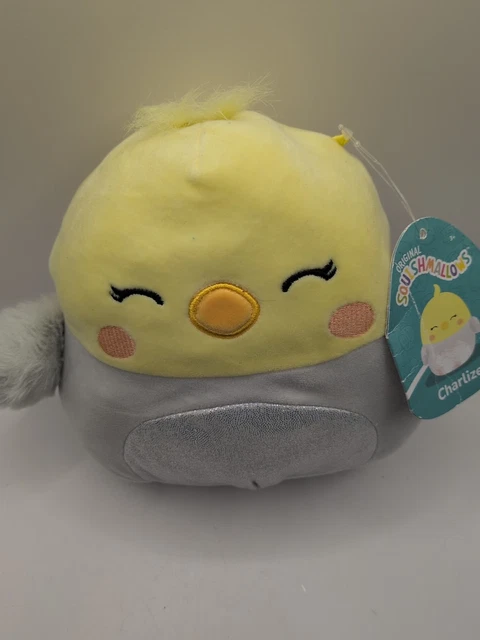 CHARLIZE THE CHICK Grey & Yellow Squishmallow 8" Plush Soft Toy Duck ...