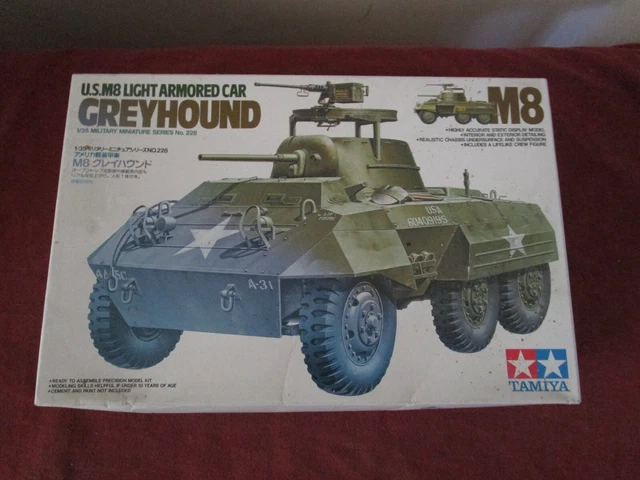 TAMIYA US M8 light armoured car Greyhound 1:35 scale model kit EUR 23 ...