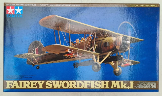 TAMIYA 1/48 SCALE FAIREY SWORDFISH Mk.1 Model Kit #68 + MDC & Eduard ...