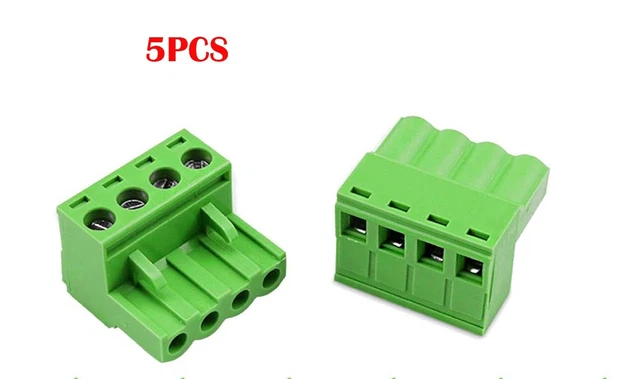 5PCS 4 PIN 5.08mm Pitch PCB Mount Screw Terminal Block Connector $12.29 ...