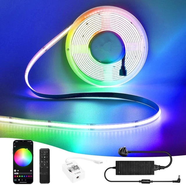 INDARUN RGB COB Led Strip Light 10m, 10m WiFi Set 24V Rgb £75.39 ...