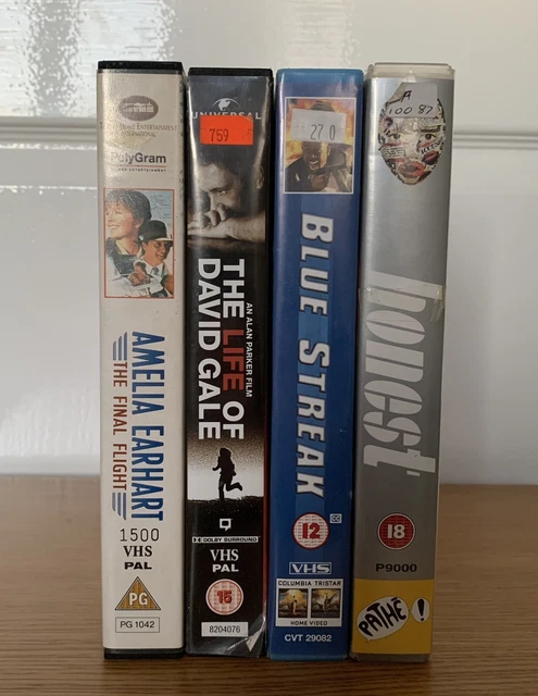 EX RENTAL VHS Video Bundle Honest Blue Streak David Gale Amelia Earhart ...