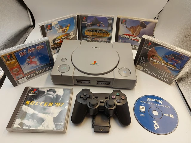 SONY PLAYSTATION 1 PS1 console Bundle Restored 7X Games & Wireless ...