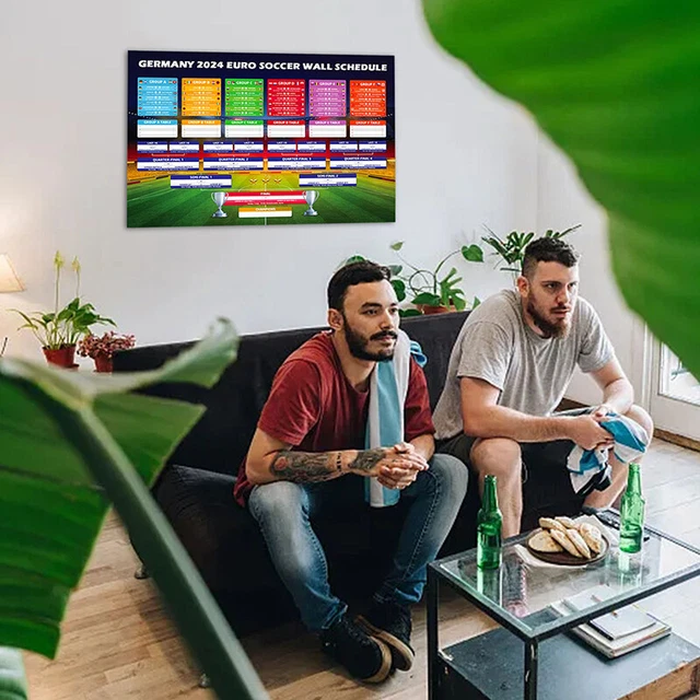 2024 EURO SOCCER Wall Schedule ASM Match Chart Poster For Bar Home ...