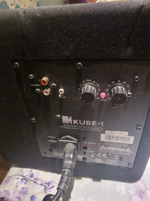 KEF KUBE 1 Active Subwoofer Black No Power (Parts) £26.70 - PicClick UK