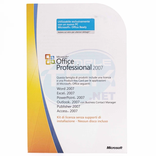 LICENZA ORIGINALE MICROSOFT Office Pro Professional 2007 Mlk Coa Oem 269-13778- EUR 56,99 ...
