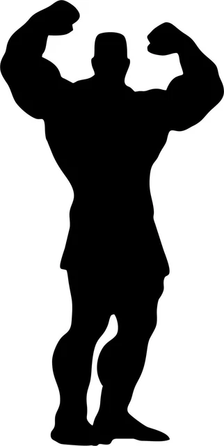 MUSCLE MAN SILHOUETTE Vinyl Decal 150mm $8.99 - PicClick AU
