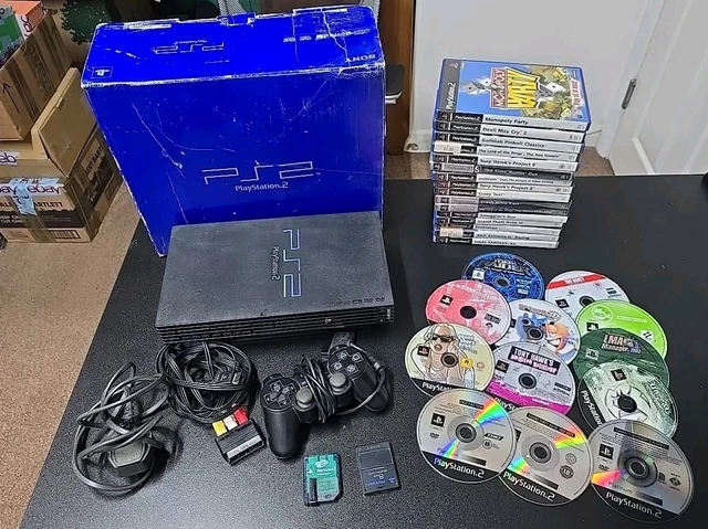 PLAYSTATION 2 CONSOLE Bundle 1 Controller 30 Games Fully Working ...