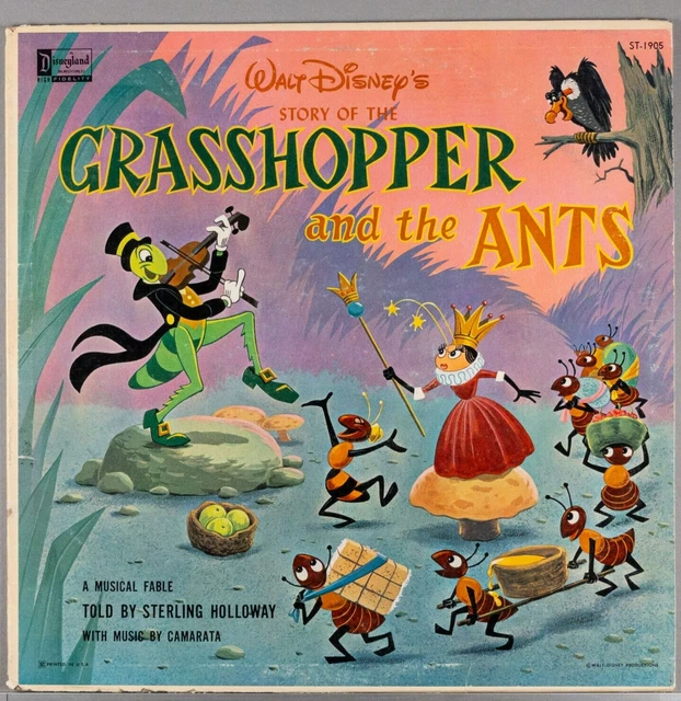 WALT DISNEY'S STORY Of The Grasshopper & The Ant 1960 LP : VG+/VG+ ST ...