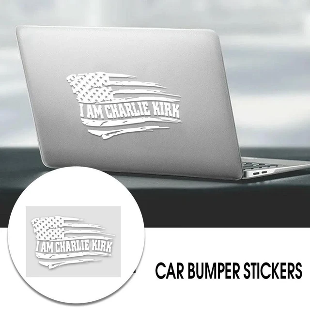I AM CHARLIE Kirk Flag USA Memorial MAGA Car Window Vinyl Bumper ...