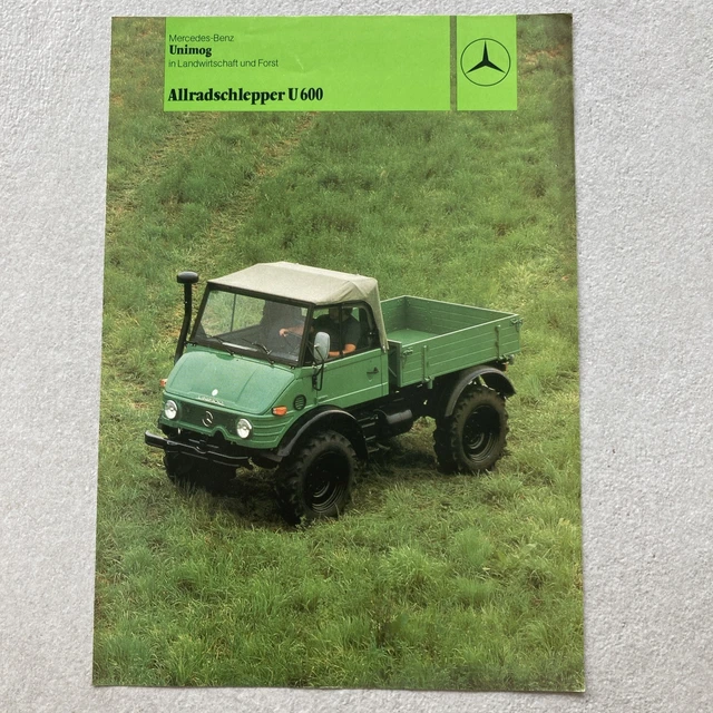 ORIGINAL PROSPEKT UNIMOG Allradschlepper U 600 Mercedes Benz 4 Seiten ...