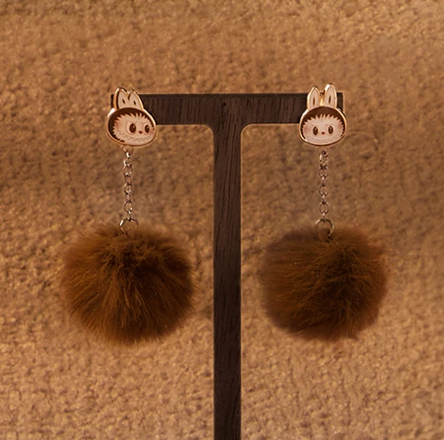 POP MART - Labubu Earrings - LABUBU Pom Pom Earring - The Monsters £23. ...