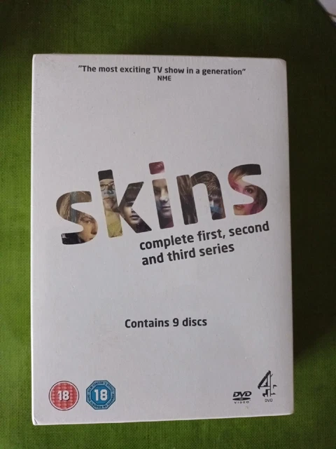 SKINS COMPLETE FIRST, Second and Third Series Box Set Contains 9 Discs ...