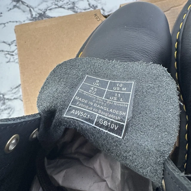 DR MARTENS BLACK 1460 Pascal Ambassador Leather Boots SIZE UK9 EU43 Authentic £104.99 - PicClick UK