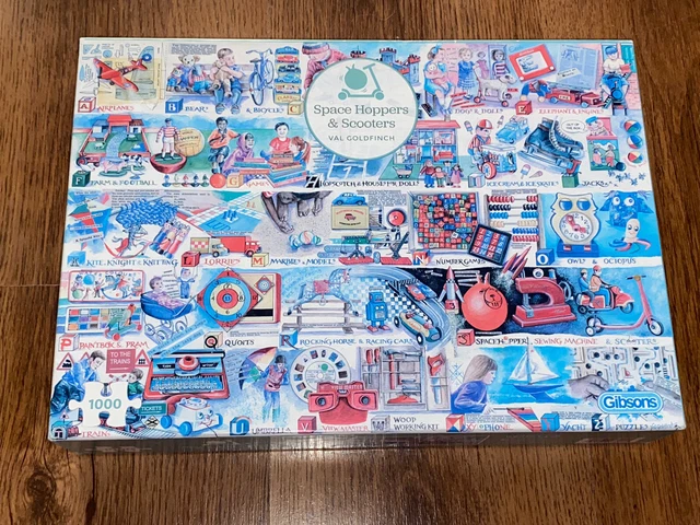 GIBSONS ~ SPACE HOPPERS & SCOOTERS 1000 Piece Jigsaw Puzzle By Val ...