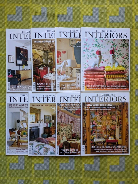 THE WORLD OF Interiors Magazine Bundle 8 Volumes 2020-2021 Very Good ...