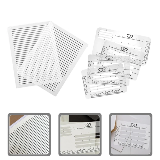 12PCS PLASTIC SCALE Straight Line Stencil Template for Journaling and ...