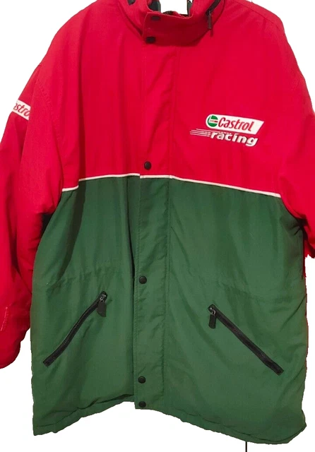 VINTAGE CASTROL RACING Winter Jacket In Classic Red And Green Colour,S ...