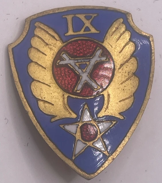 RARE ORIGINAL WW2 USAAF 9th ENGINEER COMMAND CREST DUI INSIGNIA ...