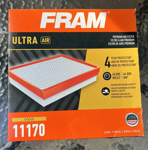 FRAM ULTRA AIR Premium Air Filter Compatible with Dodge #11170 New $19.99 - PicClick CA