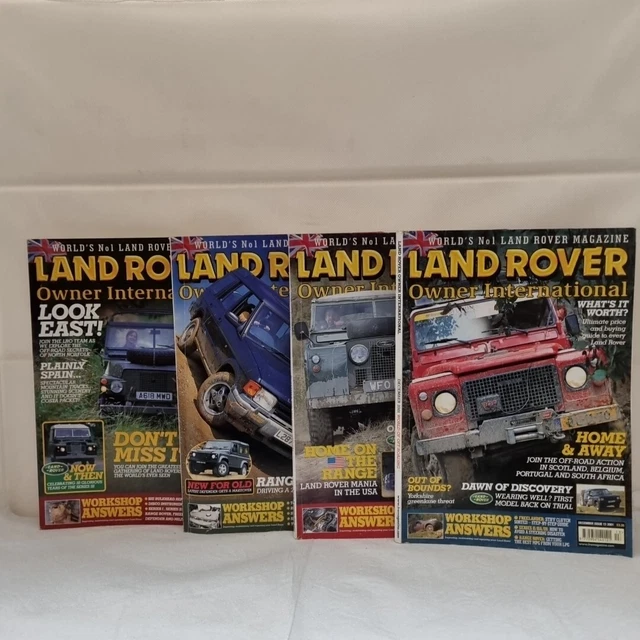 LAND ROVER OWNER INTERNATIONAL MAGAZINES X 4 2001 #10, #11, #12, #13 ...