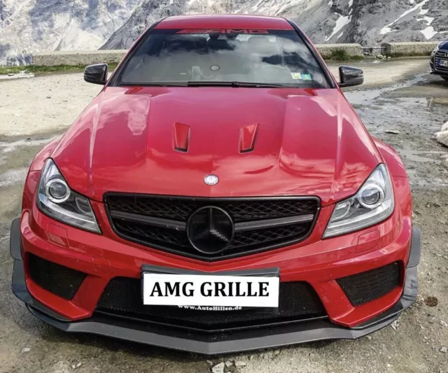 For Mercedes Benz C Class W204 2007 2014 Front Grille Gloss Black Amg