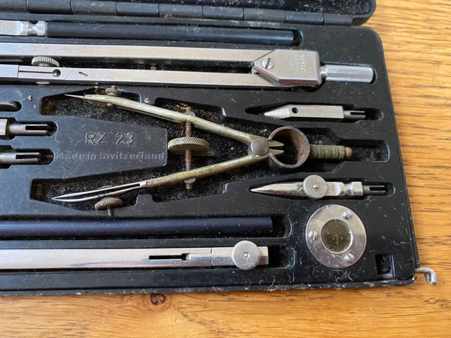 WILD HEERBRUGG SWISS Compass Technical Drawing Set £29.99 - PicClick UK