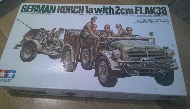 TAMIYA - GERMAN HORCH 1a with 2cm FLAK38 - 1:35 model kit - 35105-1000 ...