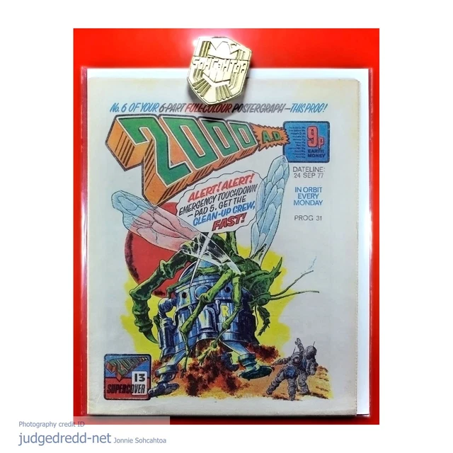 2000AD PROG 31 1st Perp Returns Judge Dredd Comic Bag 24 9 77 1977 (A ...