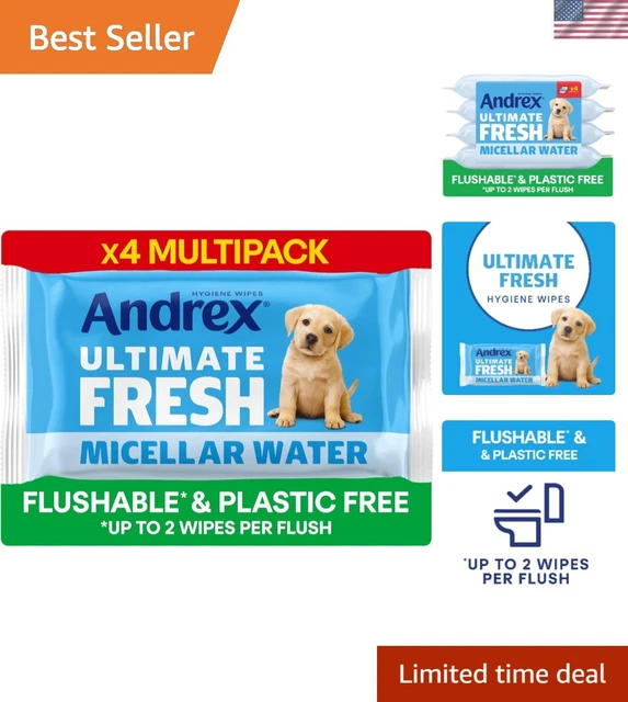 ULTIMATE FRESH FLUSHABLE Wipes, 4-Pack - Gentle & Eco-Friendly Hygiene ...