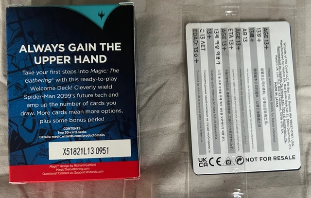 MAGIC: THE GATHERING Marvel's Spider-Man Welcome Deck Blue MCM Starter ...