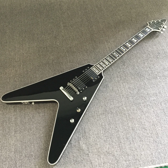 FLYING V CUSTOM Electric Guitar 6 String 2EMG Pickups HPL Fretboard ...