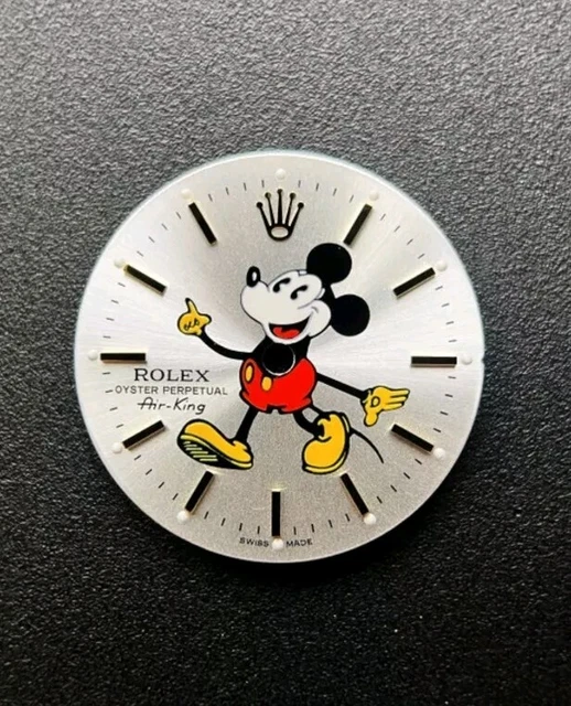 ROLEX CUSTOM MICKEY Mouse dial& 34mm Air King 5500/1002 case. Repairs/Projects £875.00 - PicClick UK