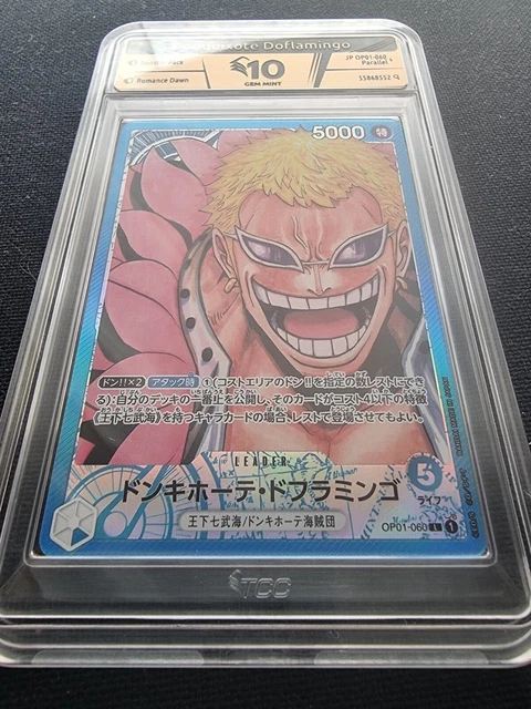 ONE PIECE CARD Game Donquixote Doflamingo OP01-060 Leader Parallel TCC 10 psa EUR 285,00 ...