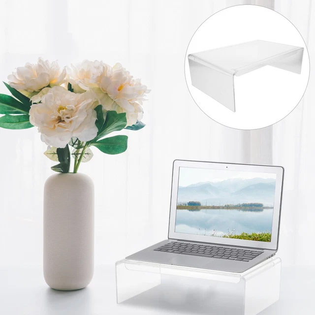 CLEAR ACRYLIC MONITOR Stand Transparent Monitor Riser Stand for ...