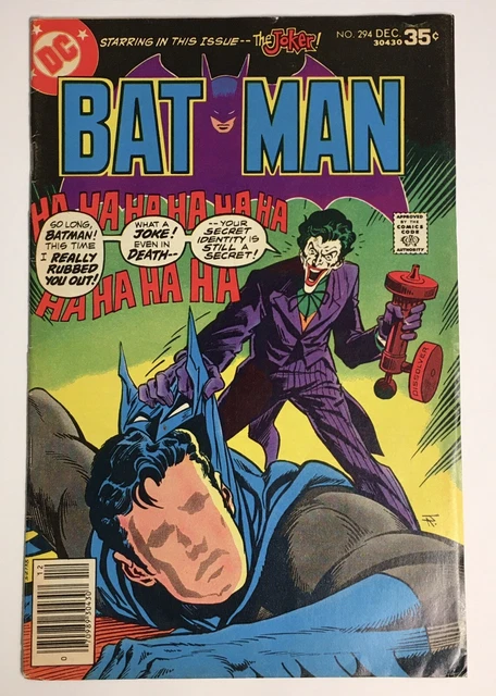 BATMAN #294 (DC Comics 1977) "WHO KILLED BATMAN" JOKER STORY- JIM APARO ...
