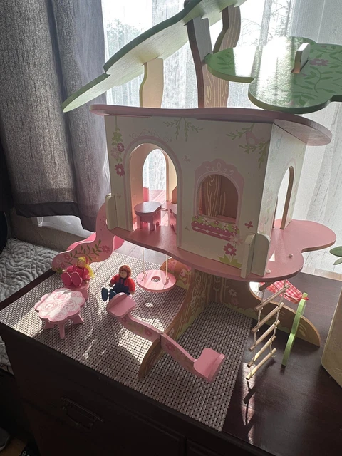 EARLY LEARNING CENTRE ELC Rosebud Village Tree House Dolls House Wooden ...
