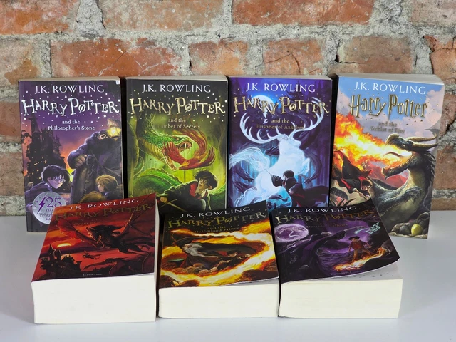HARRY POTTER BOOK Set The Complete Collection 1-7 Paperback JK Rowling ...