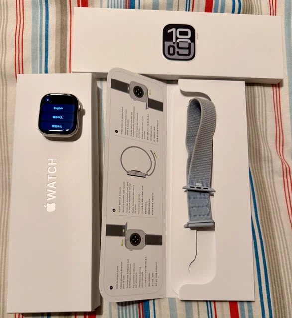 APPLE WATCH SERIES 10 GPS 46mm Silver Aluminium Case with Blue Cloud ...